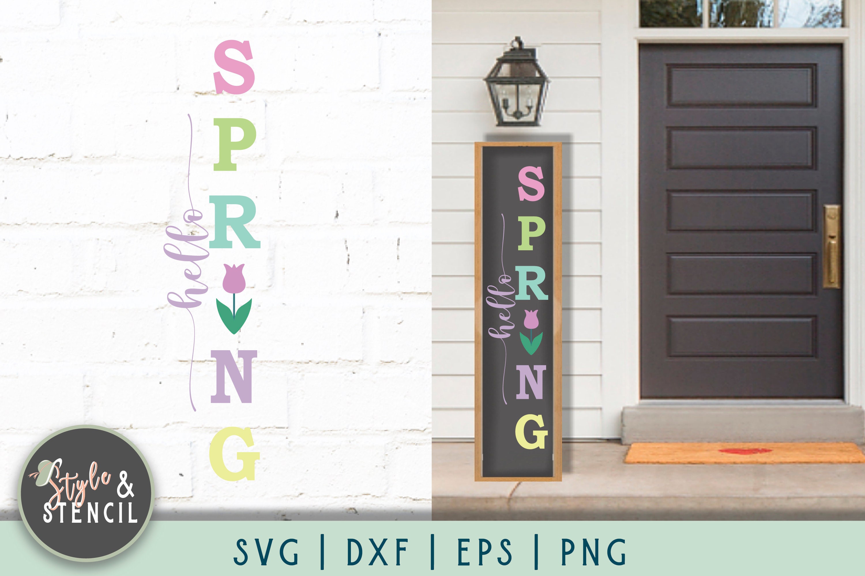 Spring Porch Sign SVG Spring Porch Sign Hello Spring SVG - Etsy