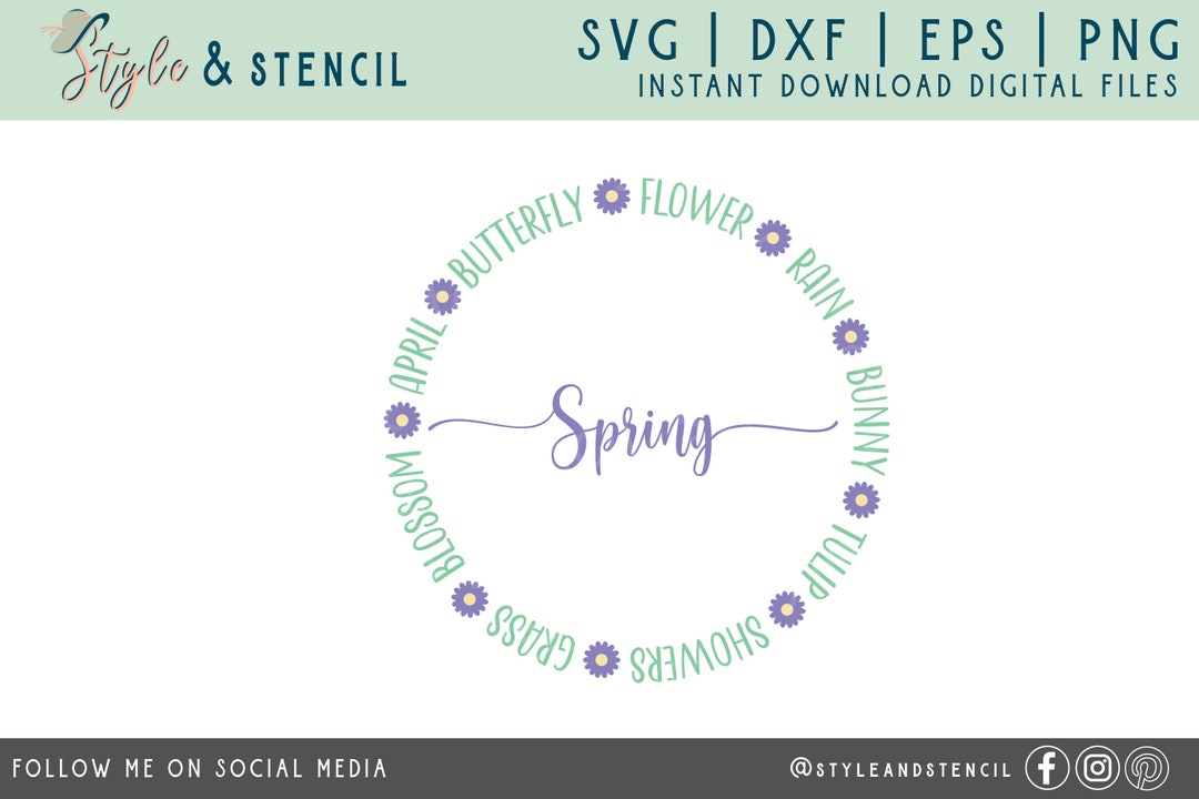 Spring SVG - Hello Spring SVG - Spring Wreath - Spring Signs - Easter ...