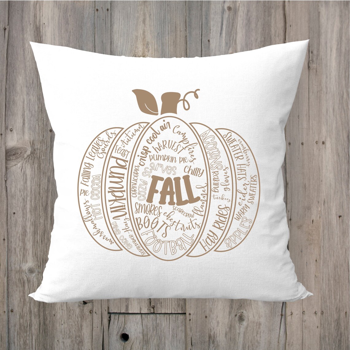 Fall Word Pumpkin SVG Fall Words SVG Fall Word Art Fall | Etsy