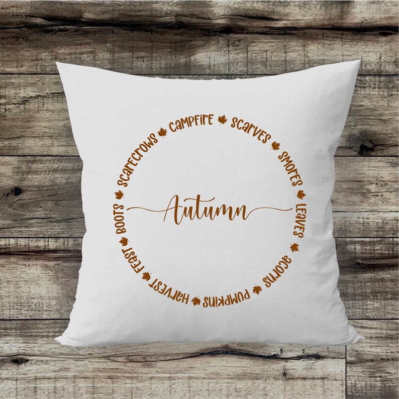 Autumn Circle SVG Fall Circle SVG Fall Circle Decal Fall - Etsy