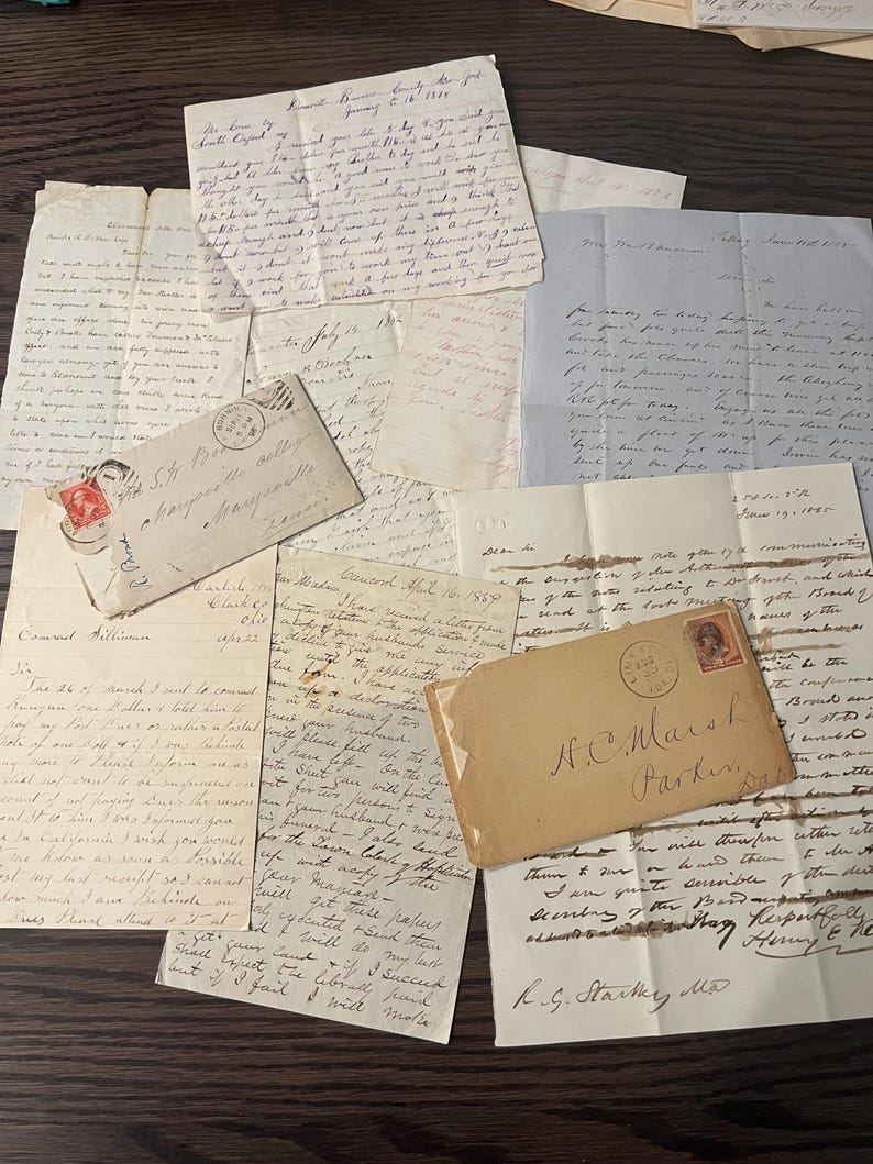 Antique 1800s Letters - Mostly Personal, Some Business - Interesting ...