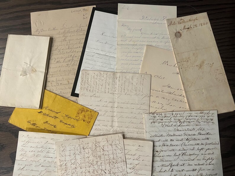 Antique 1800s Letters Mostly Personal, Some Business Interesting 1840s ...