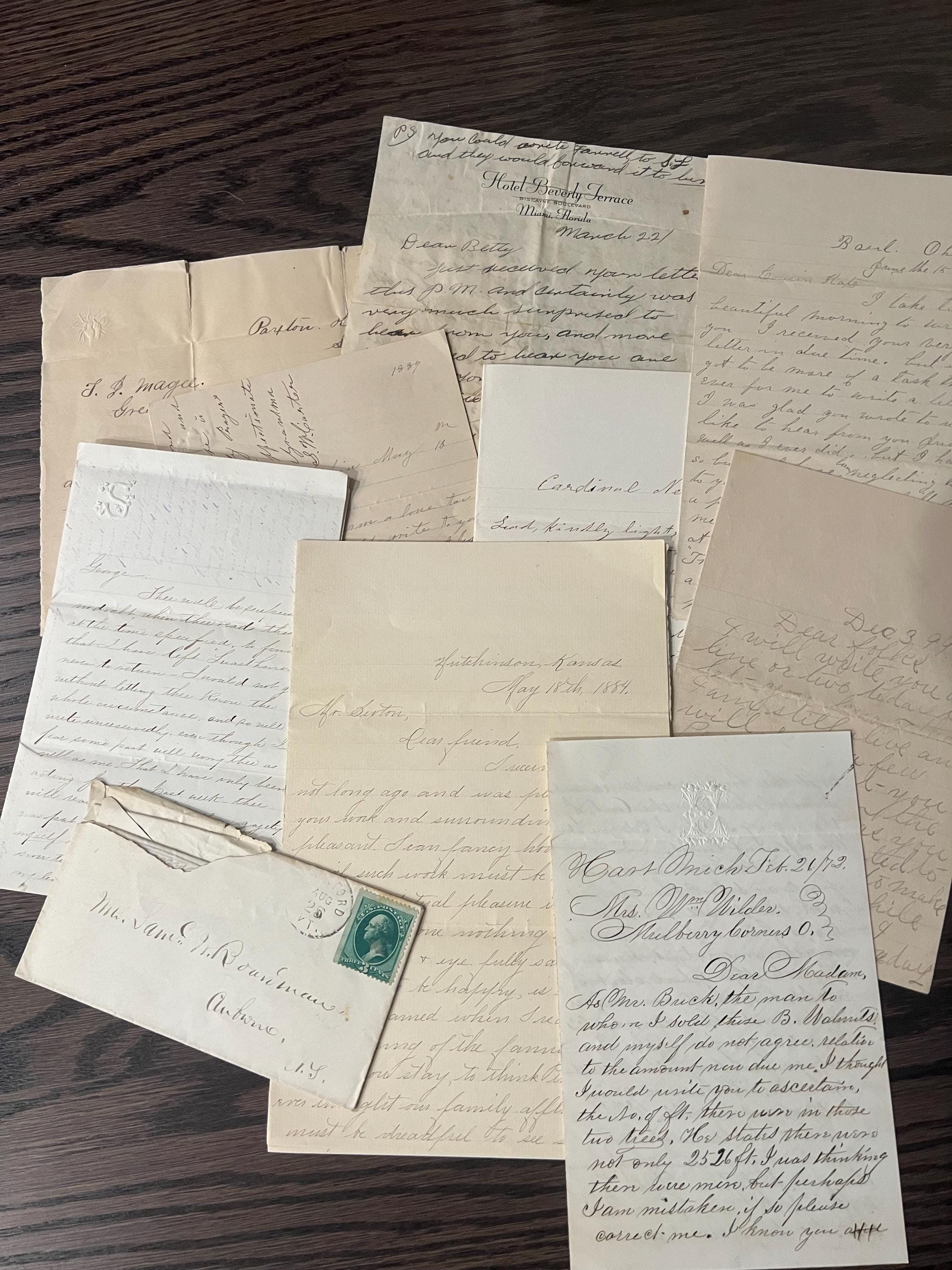 Antique 1800s Letters Mostly Personal, Some Business Interesting 1840s ...
