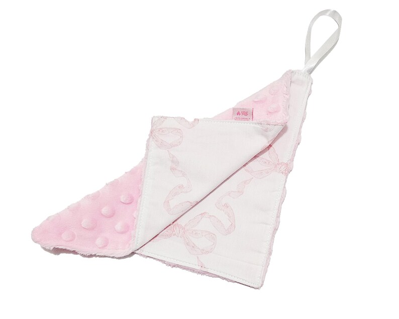 Handmade Baby Binky Pacifier Holder Lovey Blanket Fawn Minky Blanket ...