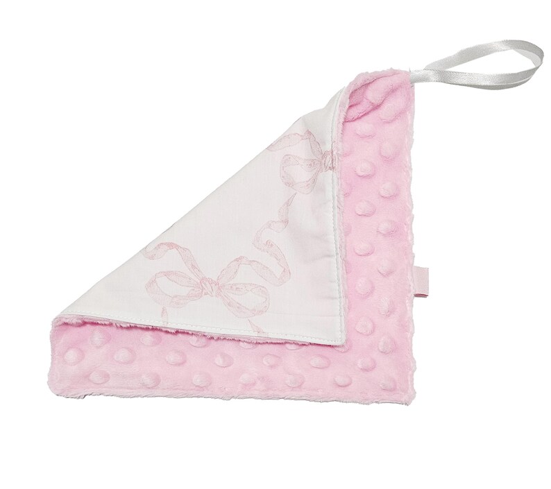 Handmade Baby Binky Pacifier Holder Lovey Blanket Fawn Minky Blanket ...