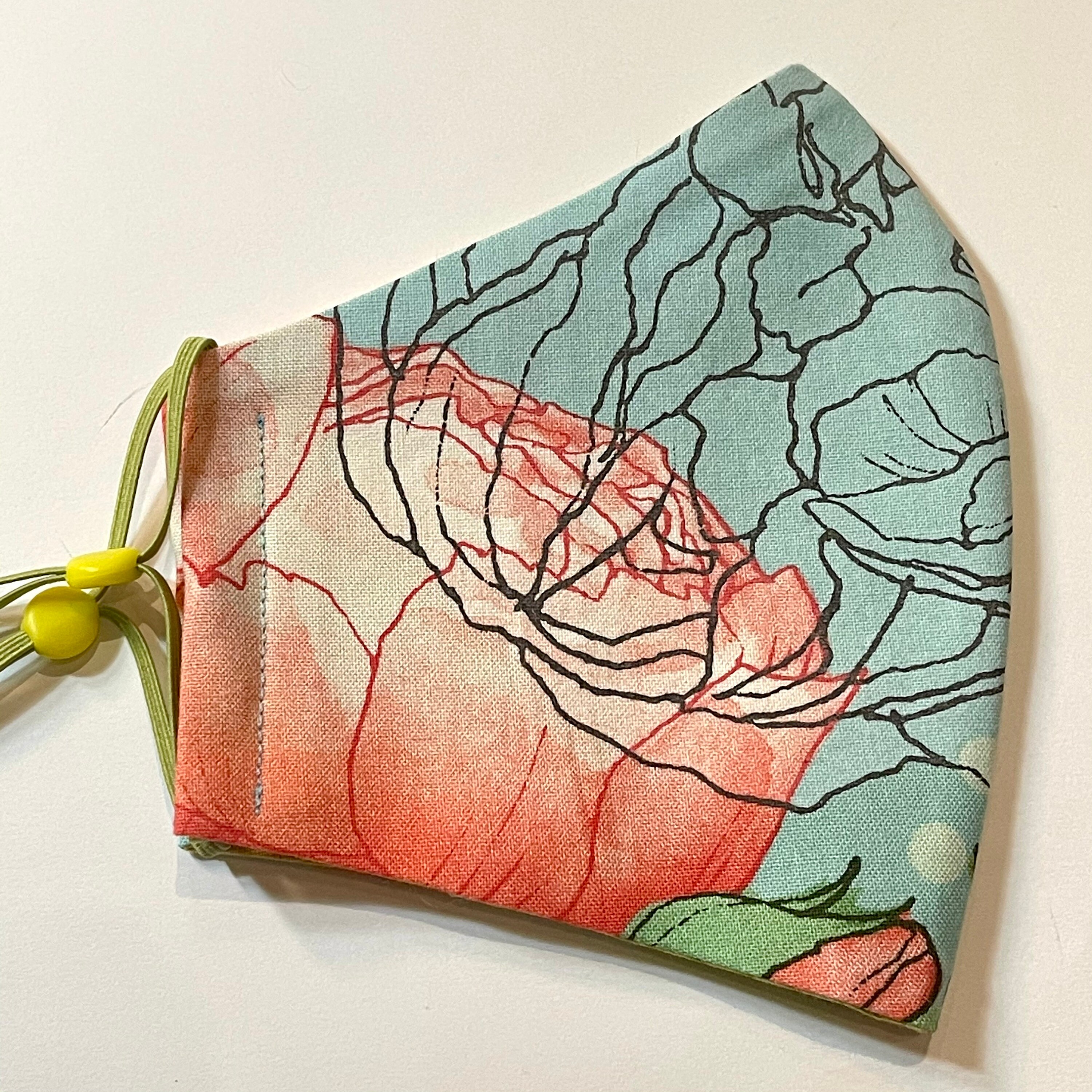 Te Amo Pretty abby rose pattern adult face mask in light | Etsy