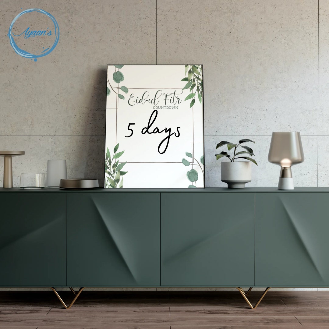 Greenery Countdown to Eid Eid-ul Fitr Prints Eid Modern - Etsy