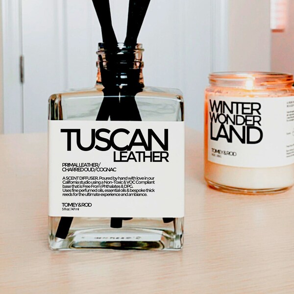 Leather Scent Reed Diffuser - Etsy