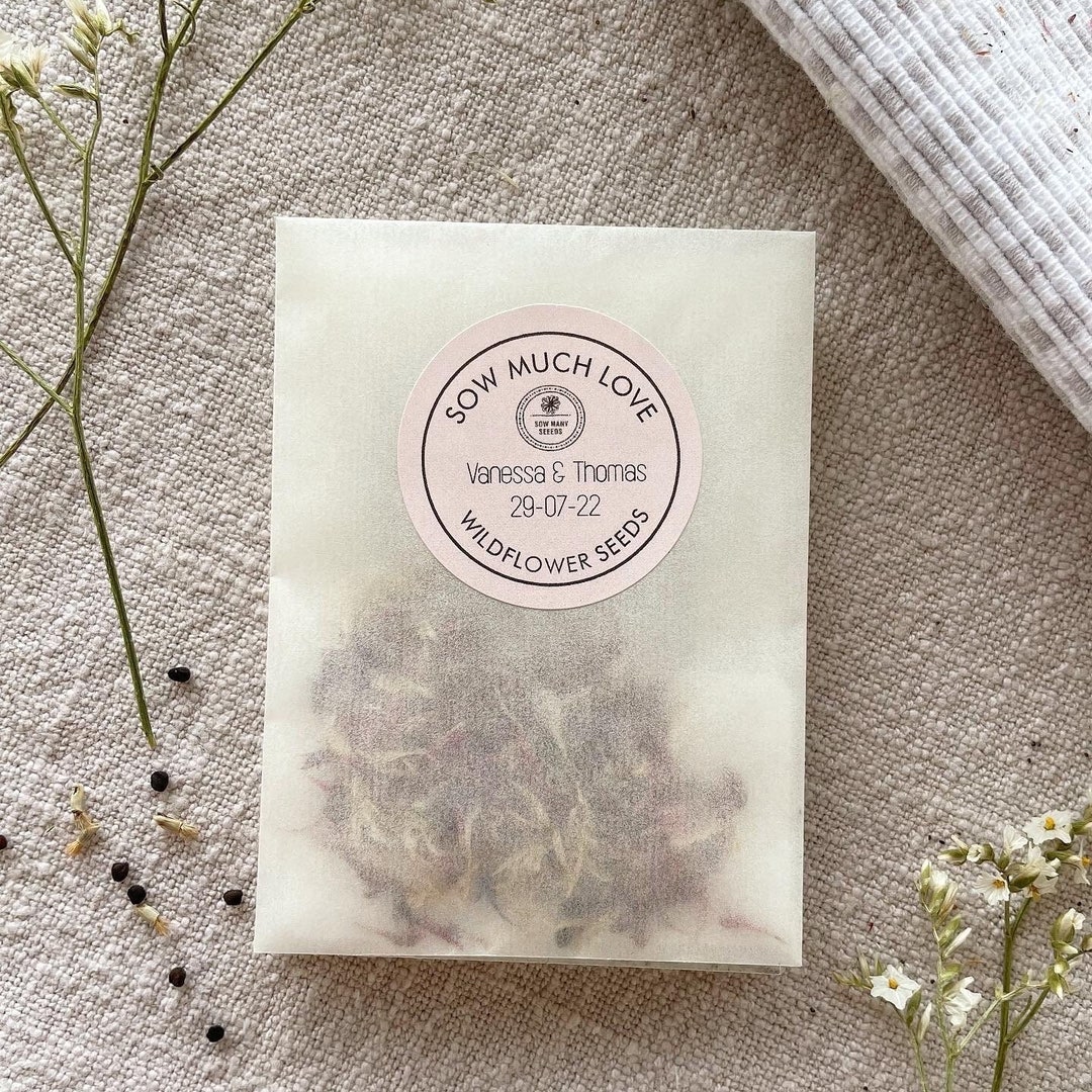 Personalised Wedding Favours Seed Packets, With Natural Biodegradable ...