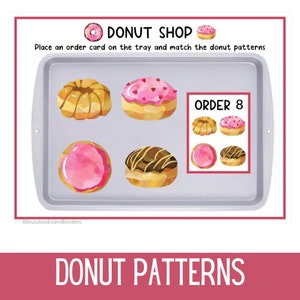 DONUT MATCHING | Valentines | Pattern Activity | Kindergarten ...