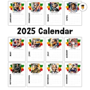 2025 Black History Calendar | Bulletin Board Display | Black History ...