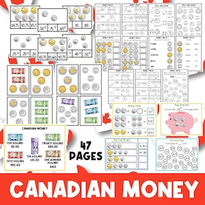 ALL CANADIAN MONEY | Canadian Coins | Math Worksheets | Learning Money ...