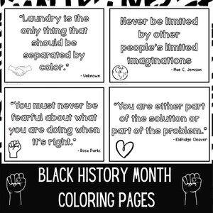 Black History Month | Coloring Page | Famous Quotes | Black Heroes ...