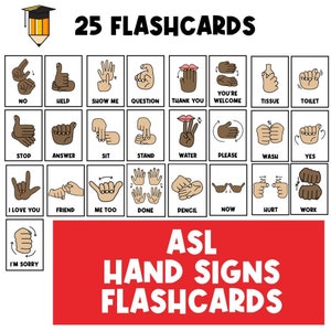 ASL Flashcards American Sign Language Flashcards Special Education ...
