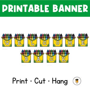 CRAYON BULLETIN BOARD | Welcome Back | Back to School | Printable ...