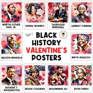 10 Valentine's Day Posters | Black History Poster | Bulletin Board ...