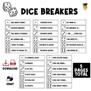 DICE BREAKERS | Team Building | Roll an Exercise | Fitness Activities ...