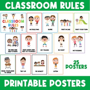 CLASSROOM RULES POSTERS | Whole Body Listening | Classroom Poster ...