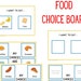 PHYSICAL COPY: Food Choice Board | Food Picture | Visual Aid Schedule ...