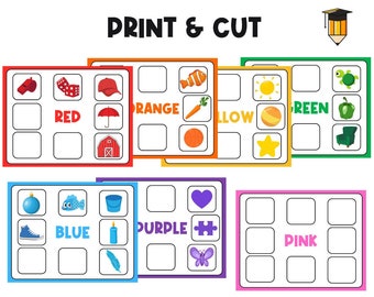 COLOR MATCHING MATS | Sorting Activities | File Folder Games | Learn ...