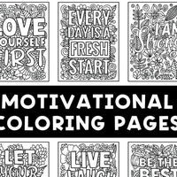 10 Self-love Affirmations Coloring Pages, Floral Printables ...