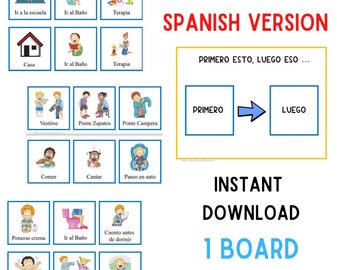 Bilingual Routine Visual Cards Spanish Routine Cards - Etsy