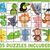 Preschool Animal Puzzle Number Puzzles Number Sequence Puzzles Early ...