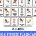 Sports Fitness Flashcards Kids Exercises Flash Cards for - Etsy