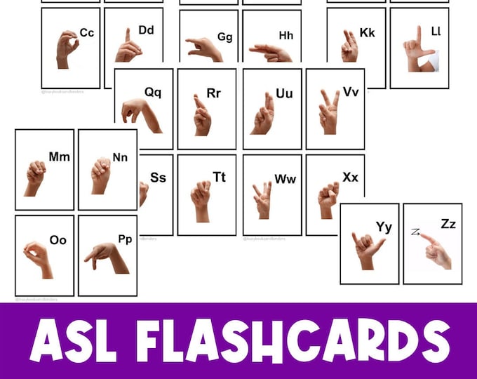 ASL Flashcards American Sign Language Flashcards Special Education ...