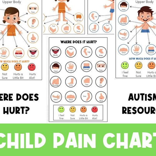 What Hurts Child Pain Chart Visual Aid Non Verbal - Etsy UK