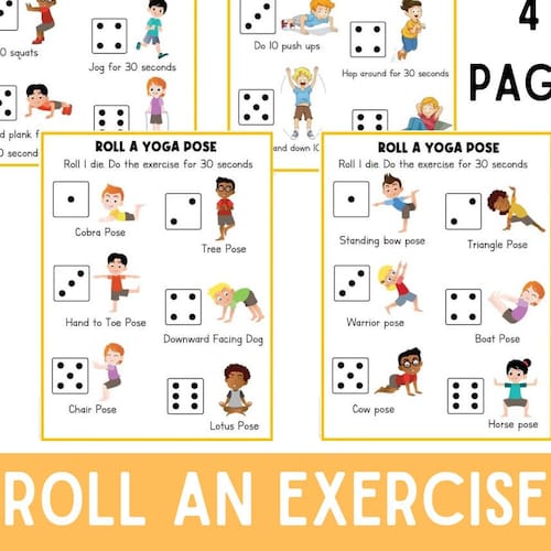 Brain Break Dice Game Printable Exercise Activity Kids - Etsy