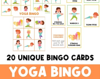 Fitness Flashcards Kids Exercises Flash Cards for Kids | Etsy