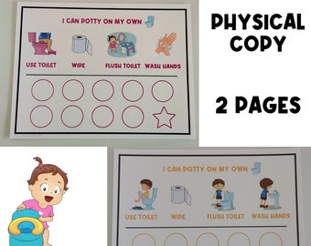 Toddler Potty Training Visual Aid Chart Preschool | Etsy