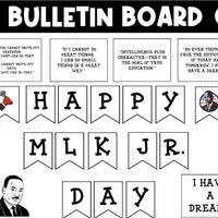 MLK Day, Martin Luther King Jr Day Bulletin Board Kit, Black History ...