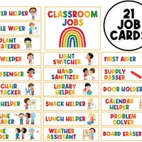 Editable Classroom Jobs Display | Kinder Brights Theme | Student Job ...