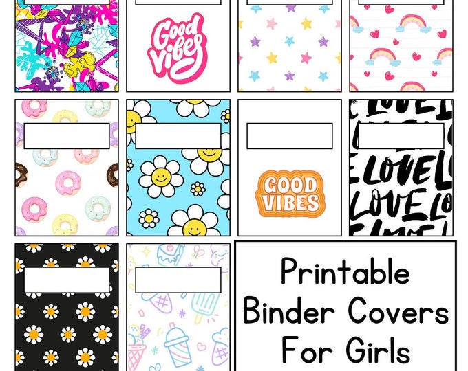 School Subject Binder Label Decals - Etsy