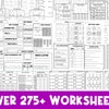 Kindergarten Worksheet Bundle, Homeschool Printables, Preschool ...
