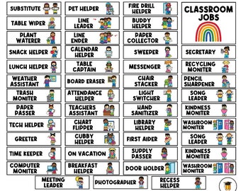 45 Classroom Jobs | Classroom Visual Task Cards | Classroom Decor ...