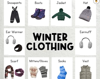 Winter Clothing Posters | Daily Routines | First Then Visual Aid ...