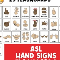 ASL Printable Flashcards for Kids | Learn Sign Language | 30 Vibrant ...