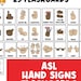 ASL FLASHCARDS | Hand Signs | Sign Language Flashcards | Communication ...