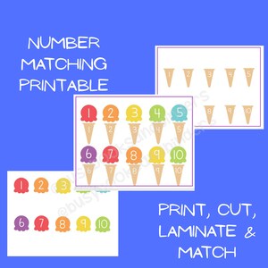 Number Matching | Counting | Numbers | 1 to 20 | Preschool | Toddler ...