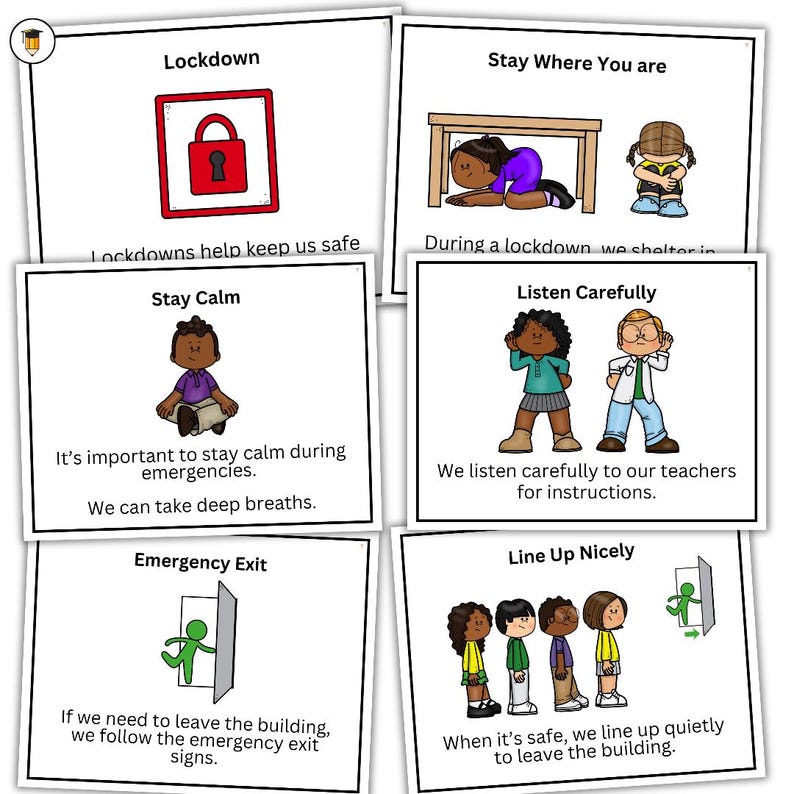 School Emergency Procedures | Fire Safety | Classroom Social Story ...
