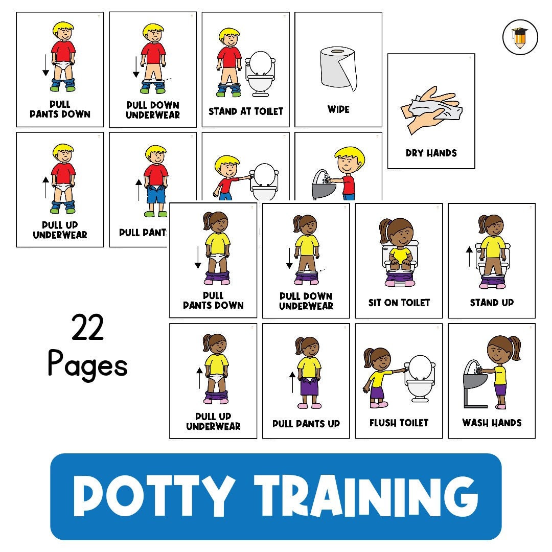 TODDLER POTTY POSTERS | Visual Aid | Chart | Preschool | Toilet ...