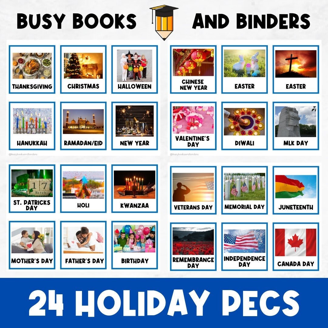REAL PICTURES: HOLIDAY Cards | Events and Places | First Then Visual ...