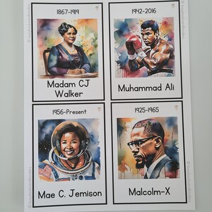 12 Black History Flashcards | Bulletin Board Display | Black History ...