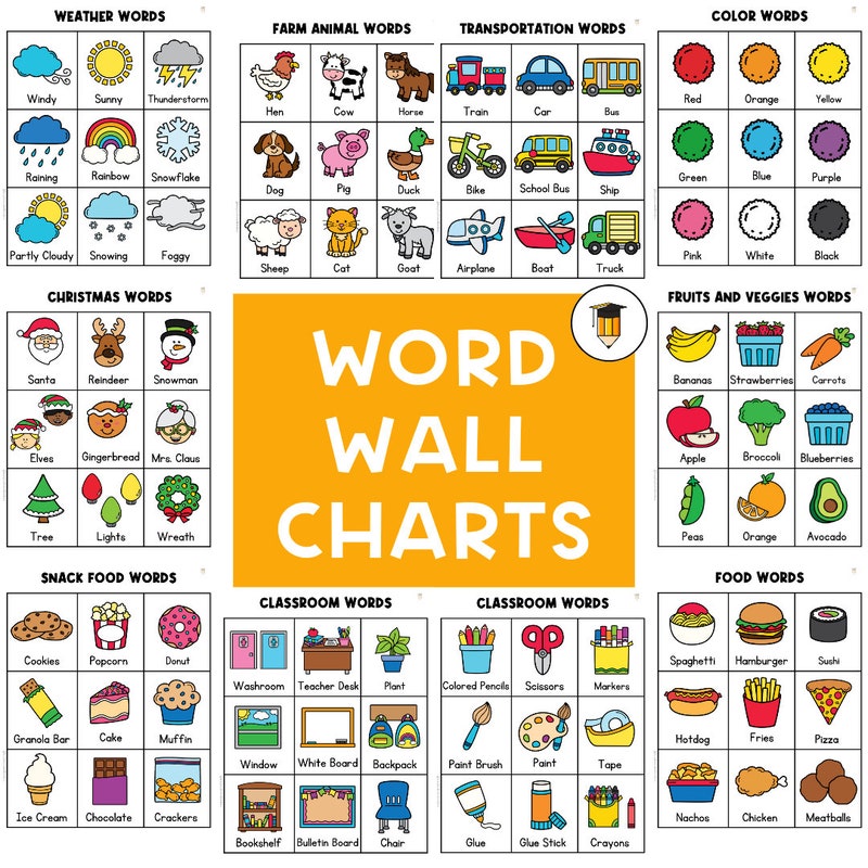 Word Chart - Etsy