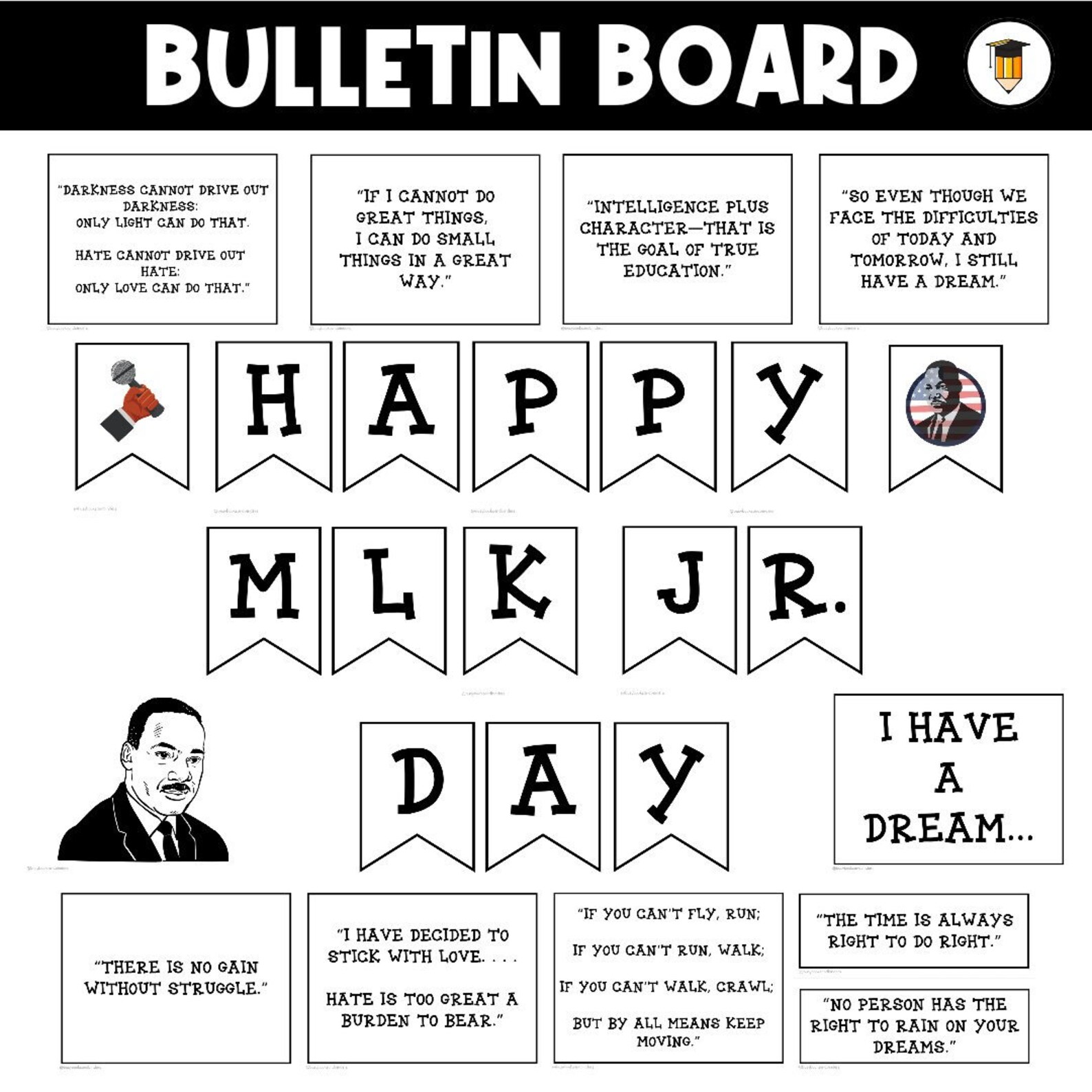 Martin Luther King Jr. Day | Bulletin Board | Black History Poster ...