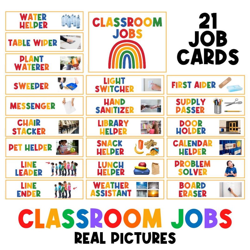 Classroom Jobs Chart - Etsy