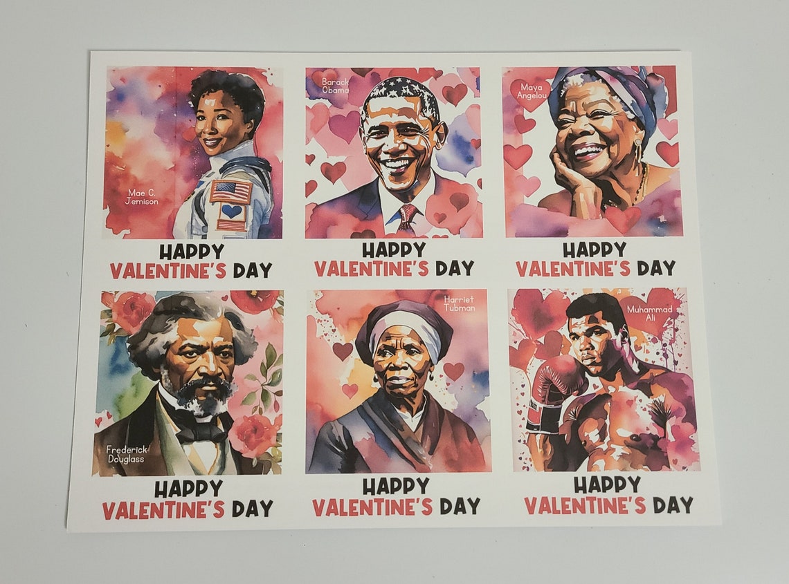 VALENTINE'S DAY CARDS | Black History Printable | Student Gifts | Black ...